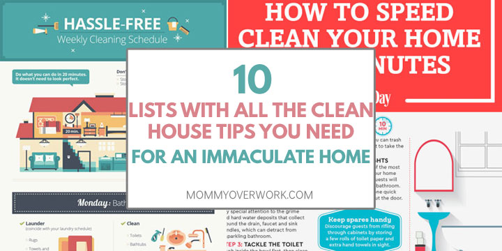 10 Lists of Best Clean House Tips for an IMMACULATE HOME