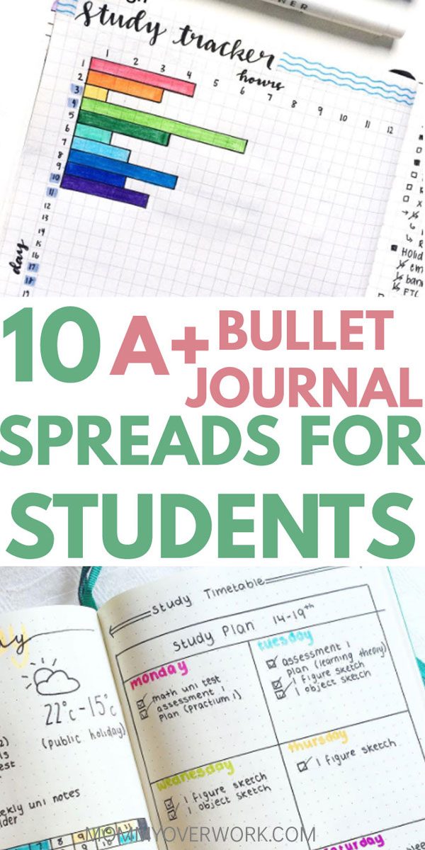 10 A+ Bullet Journal School Pages for Students to Try