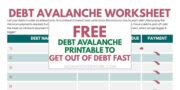Debt Avalanche: CHEAPER Way to Smash Debt [Free Printable]