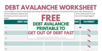 Debt Avalanche: CHEAPER Way to Smash Debt [Free Printable]